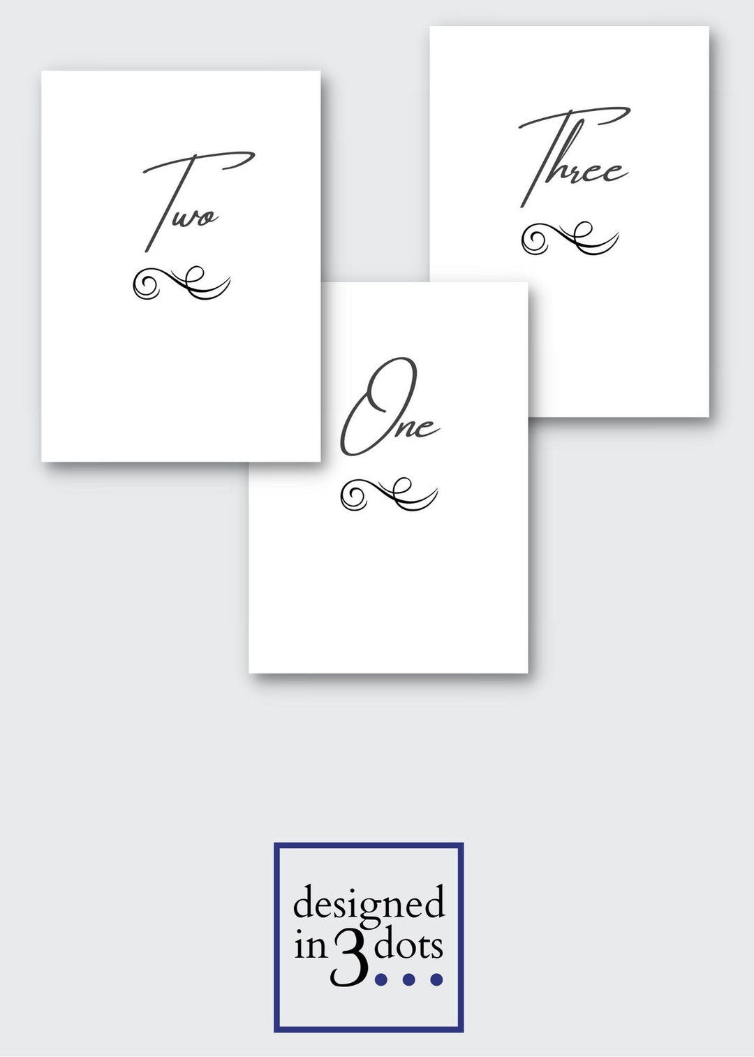 Printable Table Numbers: Elegant With Words Only - Etsy