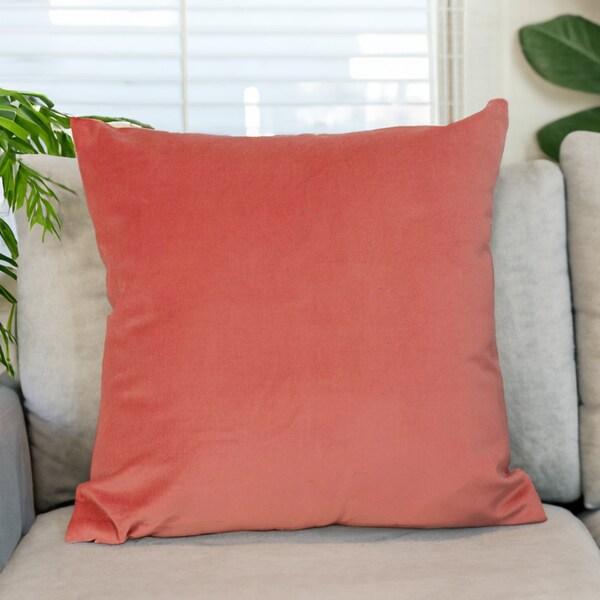 Salmon Velvet Pillow - Etsy