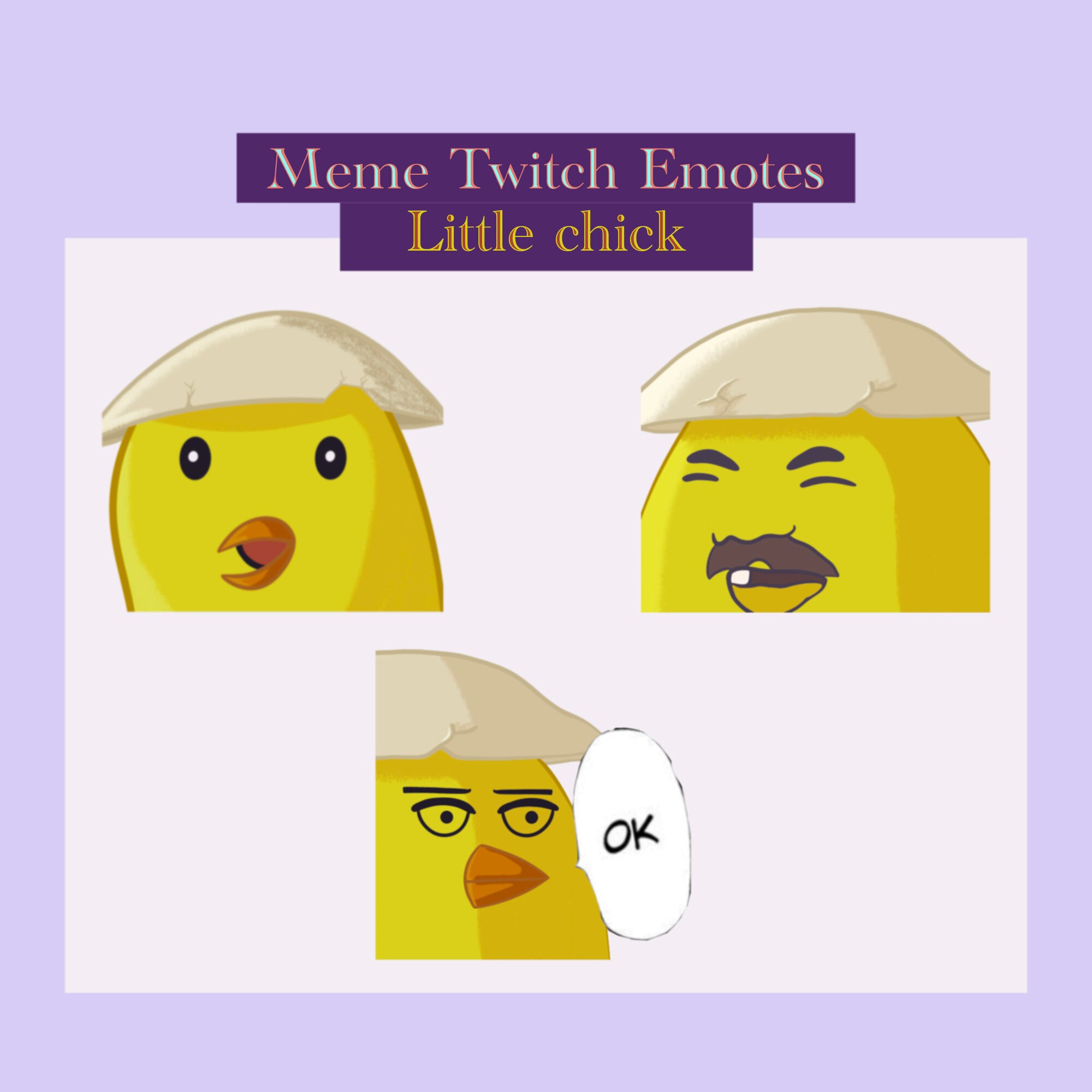 Funny Little Chick Meme Twitch Emotes | KEKW | Shocked Pikachu ...