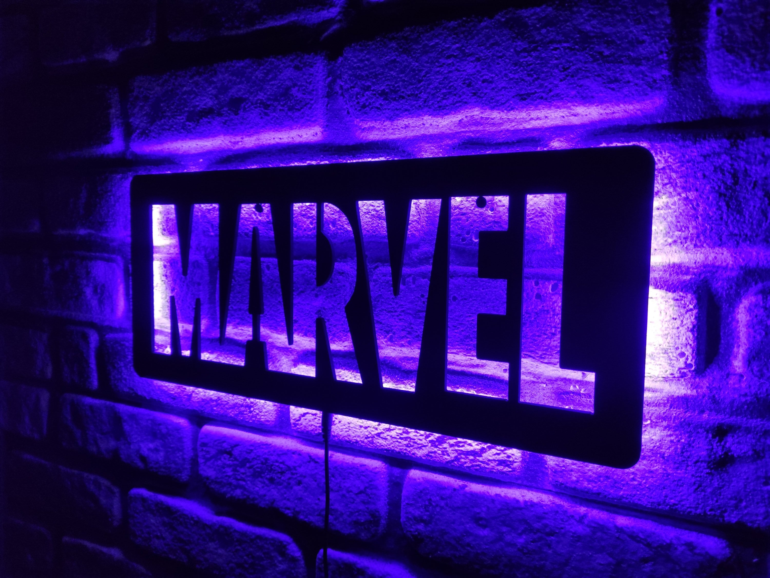 Marvel Led Sign Marvel Studios Marvel Wall Decor Marvel - Etsy