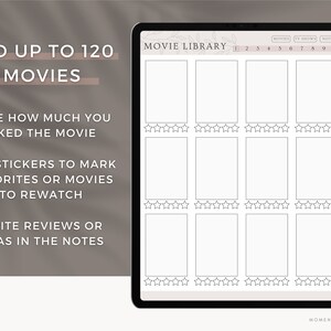 Movie Journal Digital Planner for Movies & TV Shows iPad Movie ...
