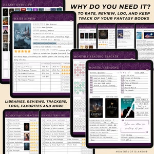Book Reading Tracker for Fantasy Reading Journal Goodnote Book Review ...