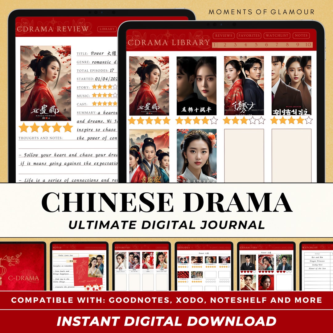 Cdrama Journal Digital C Drama Planner Chinese Drama Tracker C-drama ...