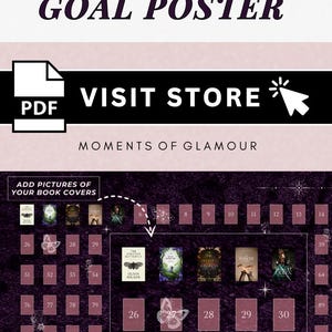 Book Goal Printable Bookish Wall Art Custom Print Book Reader Poster ...