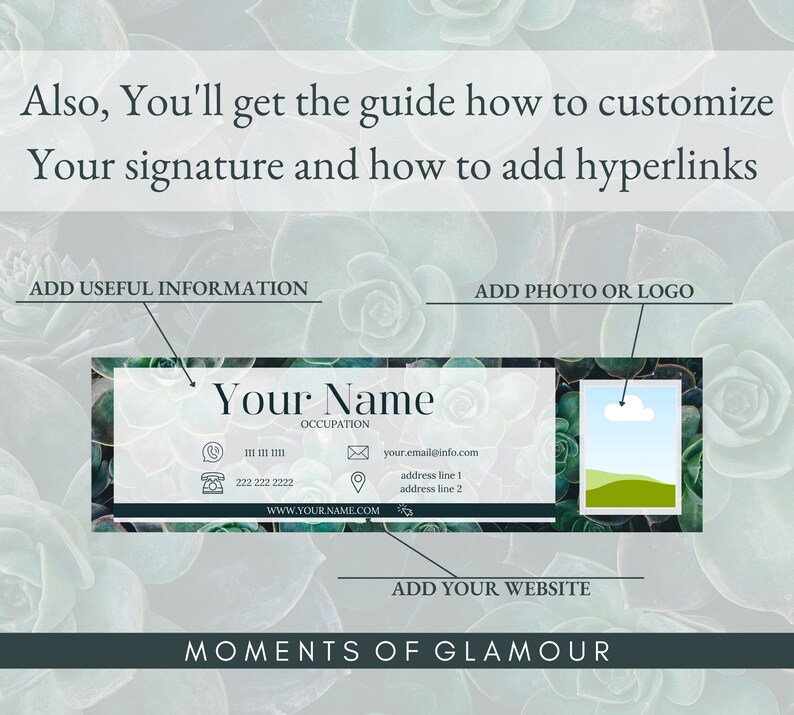 Email Signature Template Email Signature Temp Email - Etsy