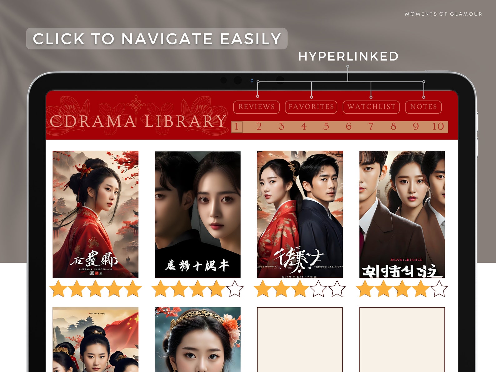 Cdrama Journal Digital C Drama Planner Chinese Drama Tracker C-drama ...