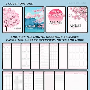 Anime Journal for Episode Tracking Anime Notebook Digital Anime Series ...