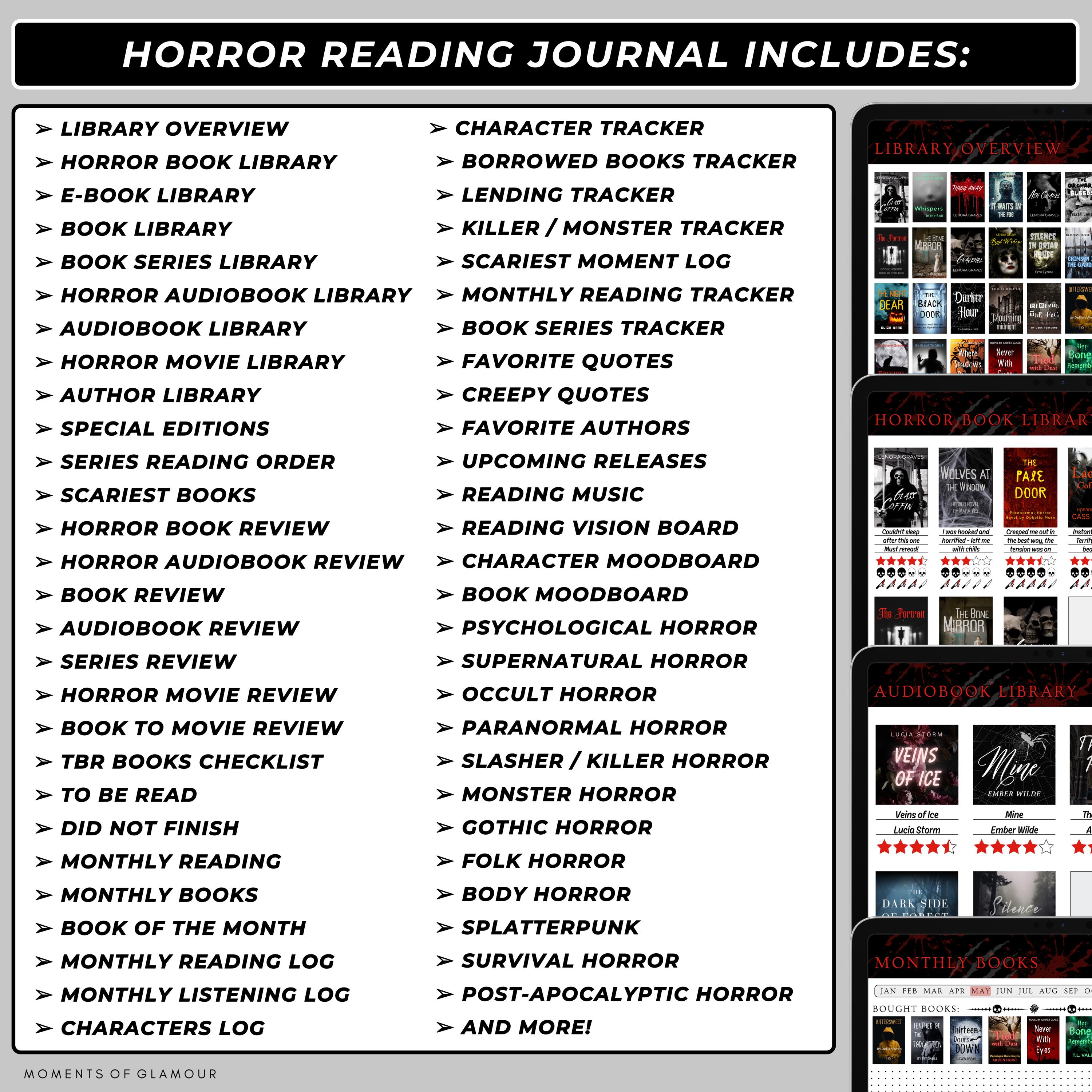 Book Journal Horror Digital Download Reader Book Journal Dark Mystical ...