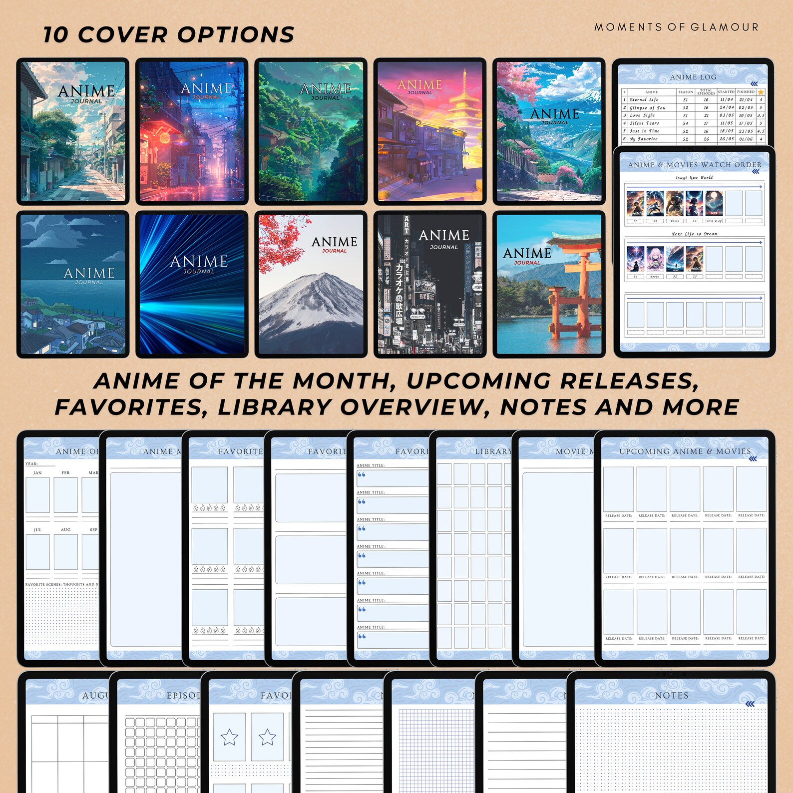 Anime Planner for Series Tracking Anime Notebook for Anime Lover Gift ...