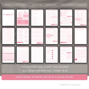 Dream Life Daily Planning Template for Goal Setting Digital Planner for ...