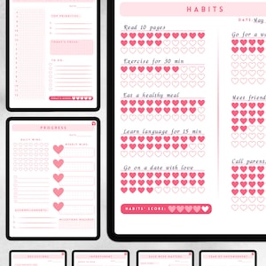Dream Life Daily Planning Template for Goal Setting Digital Planner for ...