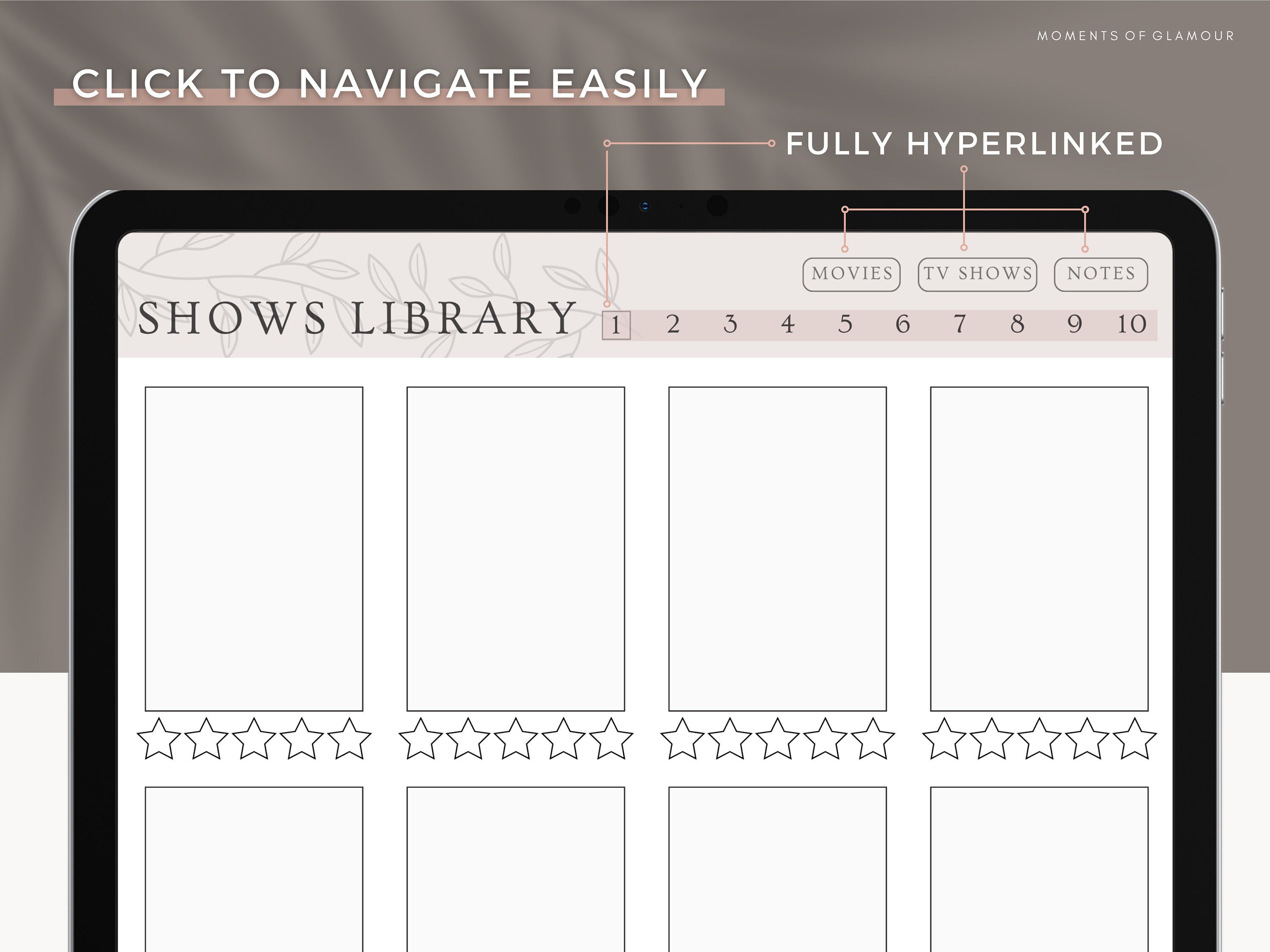 Movie Journal Digital Planner for Movies & TV Shows iPad Movie ...