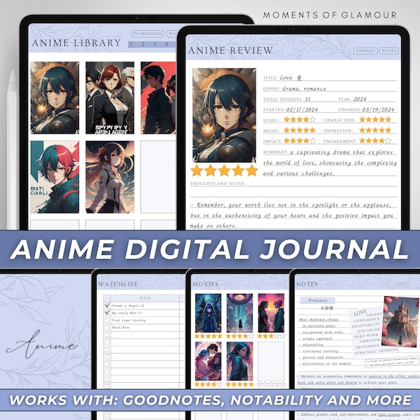 Anime Checklist - Etsy