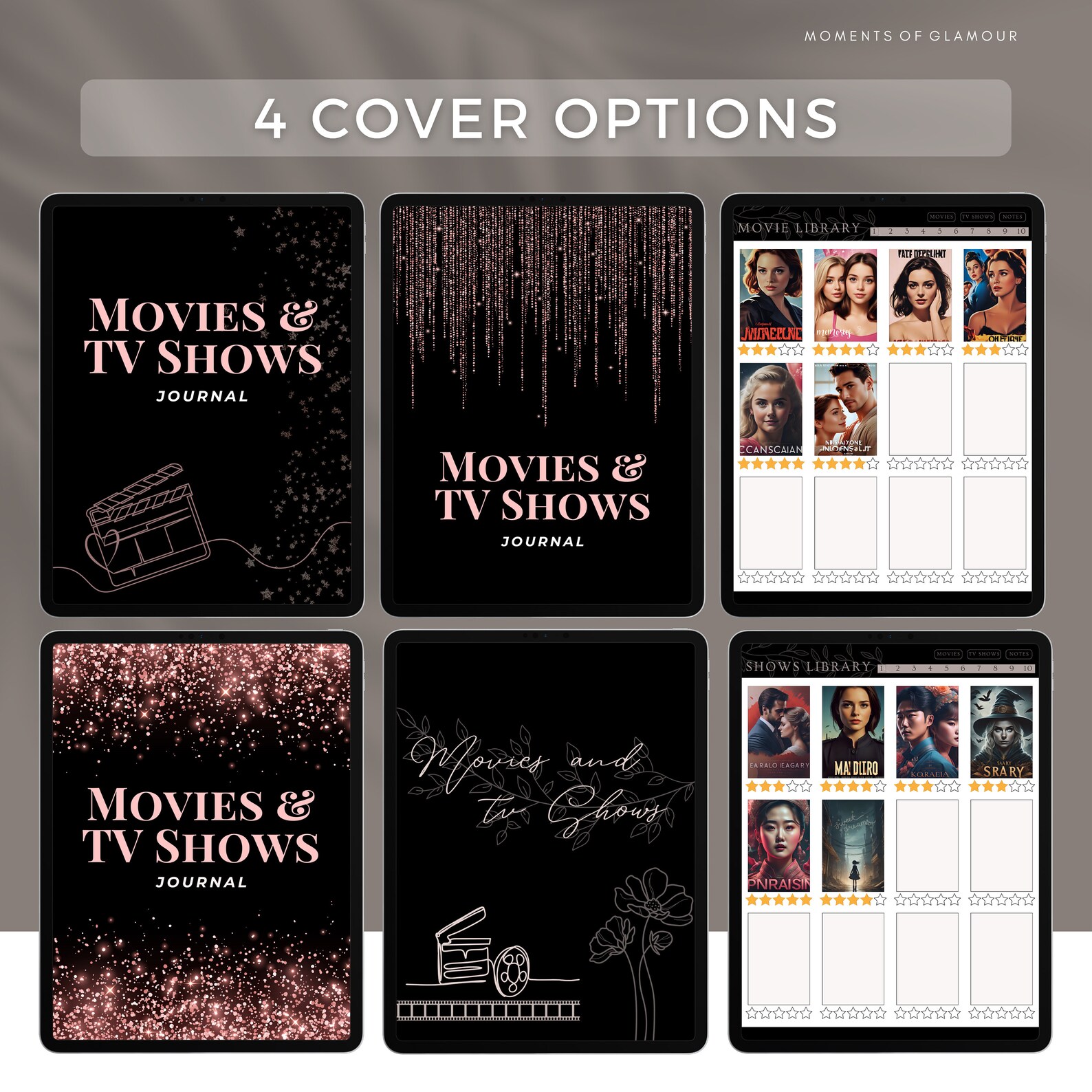 Movie Logging Journal for Film Rating Logbook for Movie Review Template ...