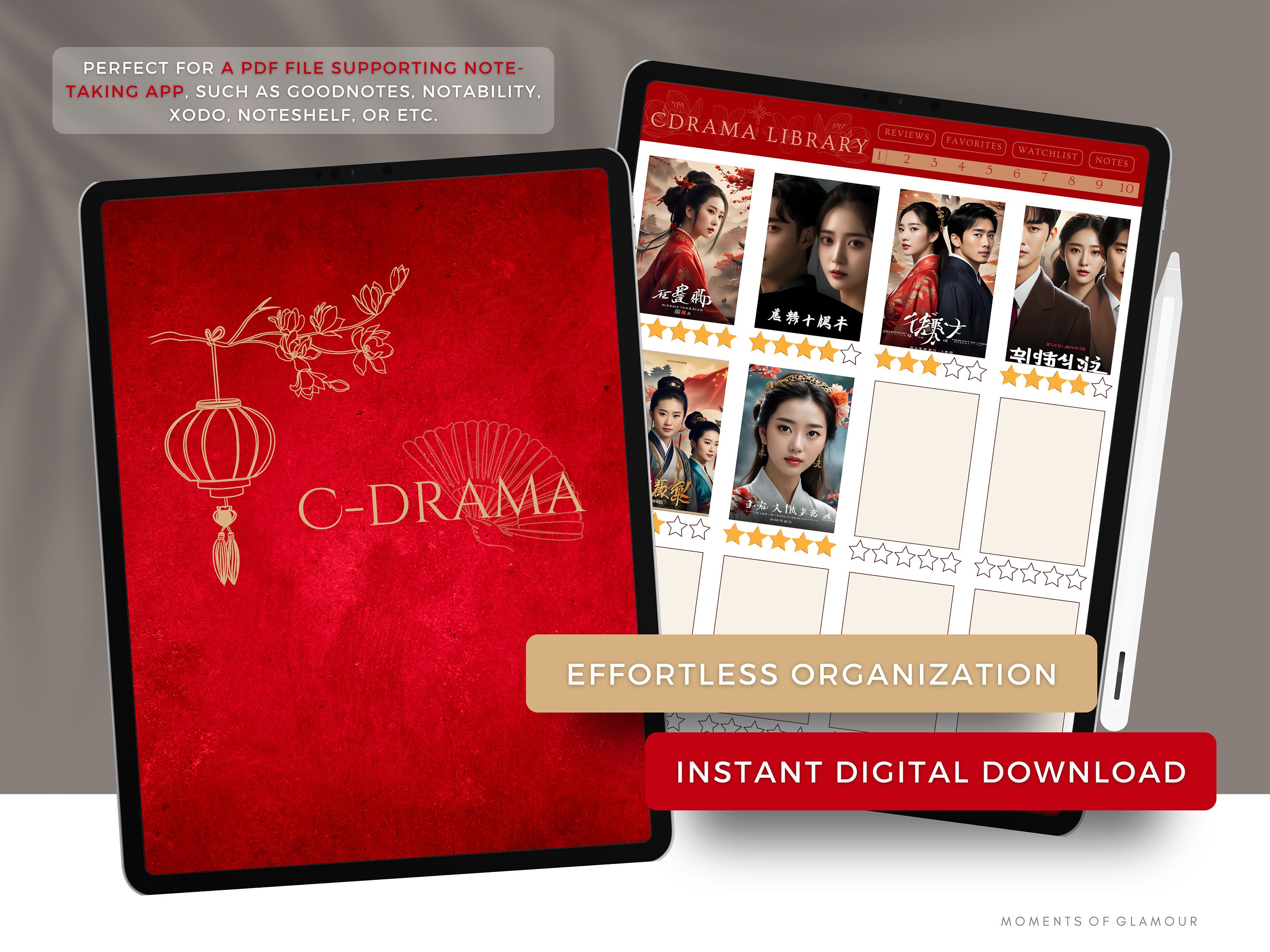 Cdrama Journal Digital C Drama Planner Chinese Drama Tracker C-drama ...
