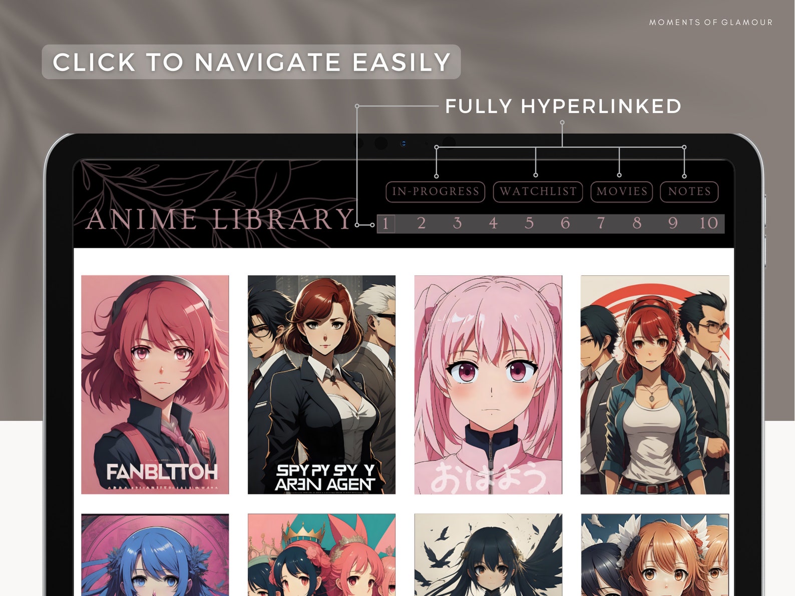 Digital Anime Journal Template Anime Notebook Digital Anime Planner ...