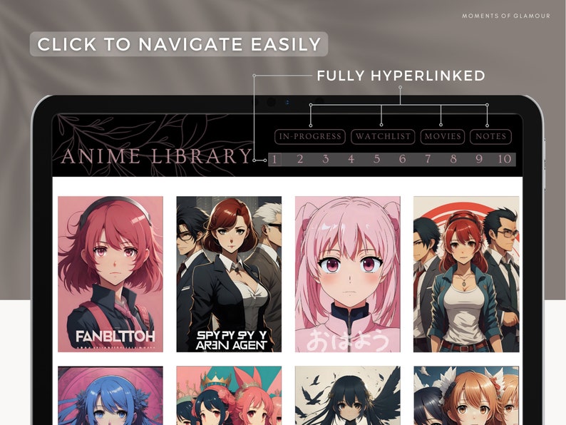 Digital Anime Journal Template Anime Notebook Digital Anime Planner ...