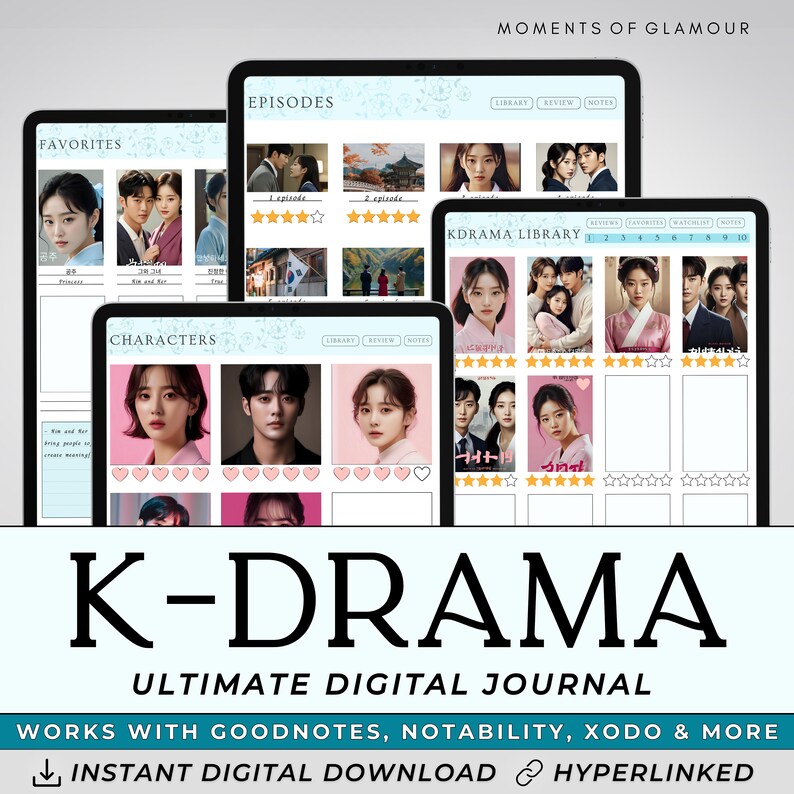 Kdrama Tracker K Drama Journal Logging Digital Kdrama Journal Kdrama ...