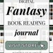 Fantasy Reading Journal Digital Book Journal Romantasy Reader Planner ...