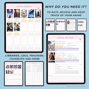 Anime Journal for Episode Tracking Anime Notebook Digital Anime Series ...