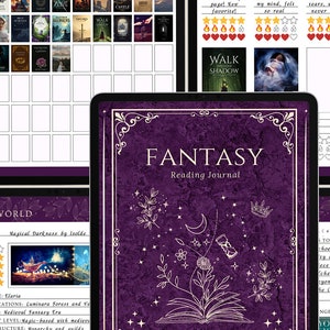 Book Reading Tracker for Fantasy Reading Journal Goodnote Book Review ...