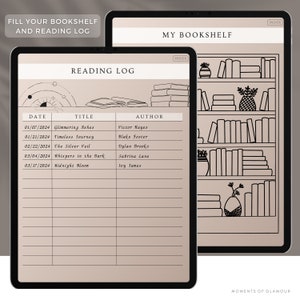 Reading Journal for Book Reading Digital Log for Reader Book Tracking ...