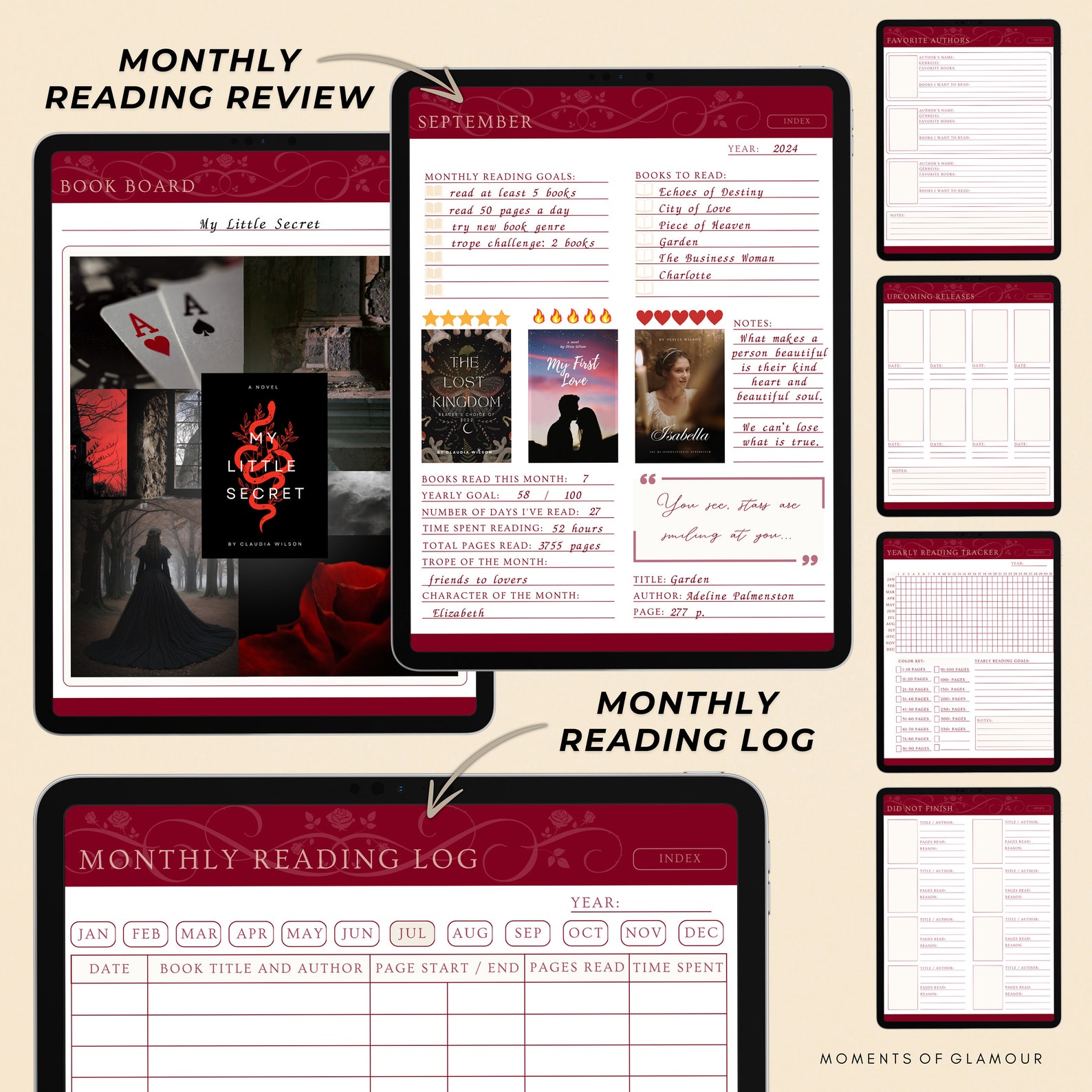 Romance Book Journal for Smut Book Log for Romance Novel Book Tracker ...