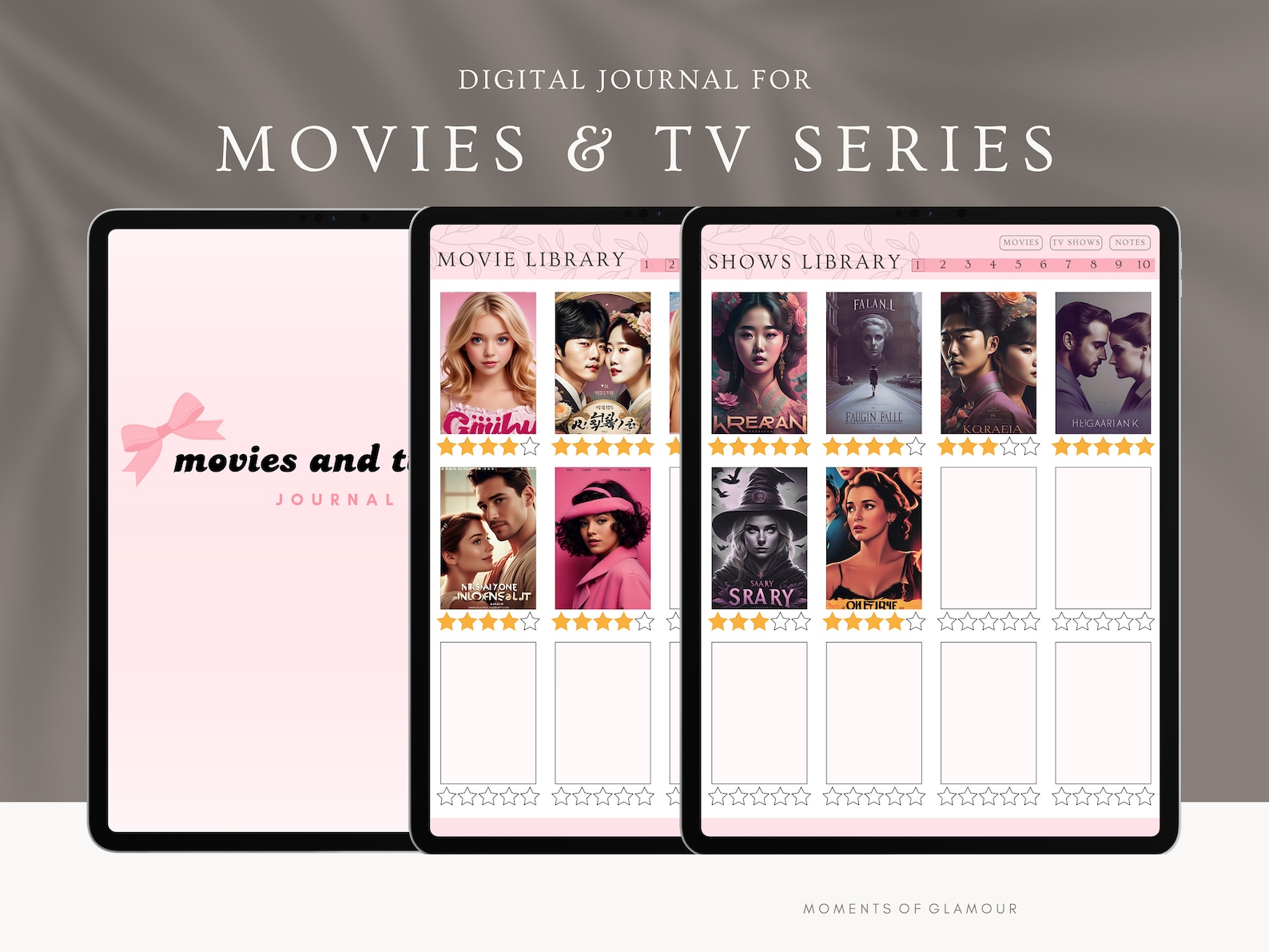 Digital Movie Journal for TV Watching Digital Logbook for Movie ...