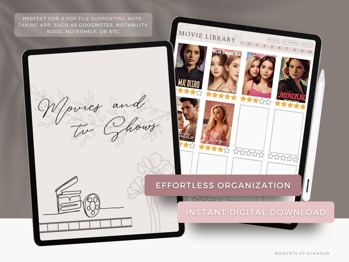 Movie Journal Digital Movie Library Goodnotes Movie Review Digital ...