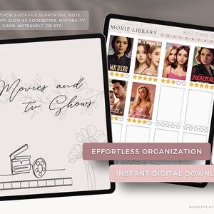 Movie Journal Digital Movie Library Goodnotes Movie Review Digital ...