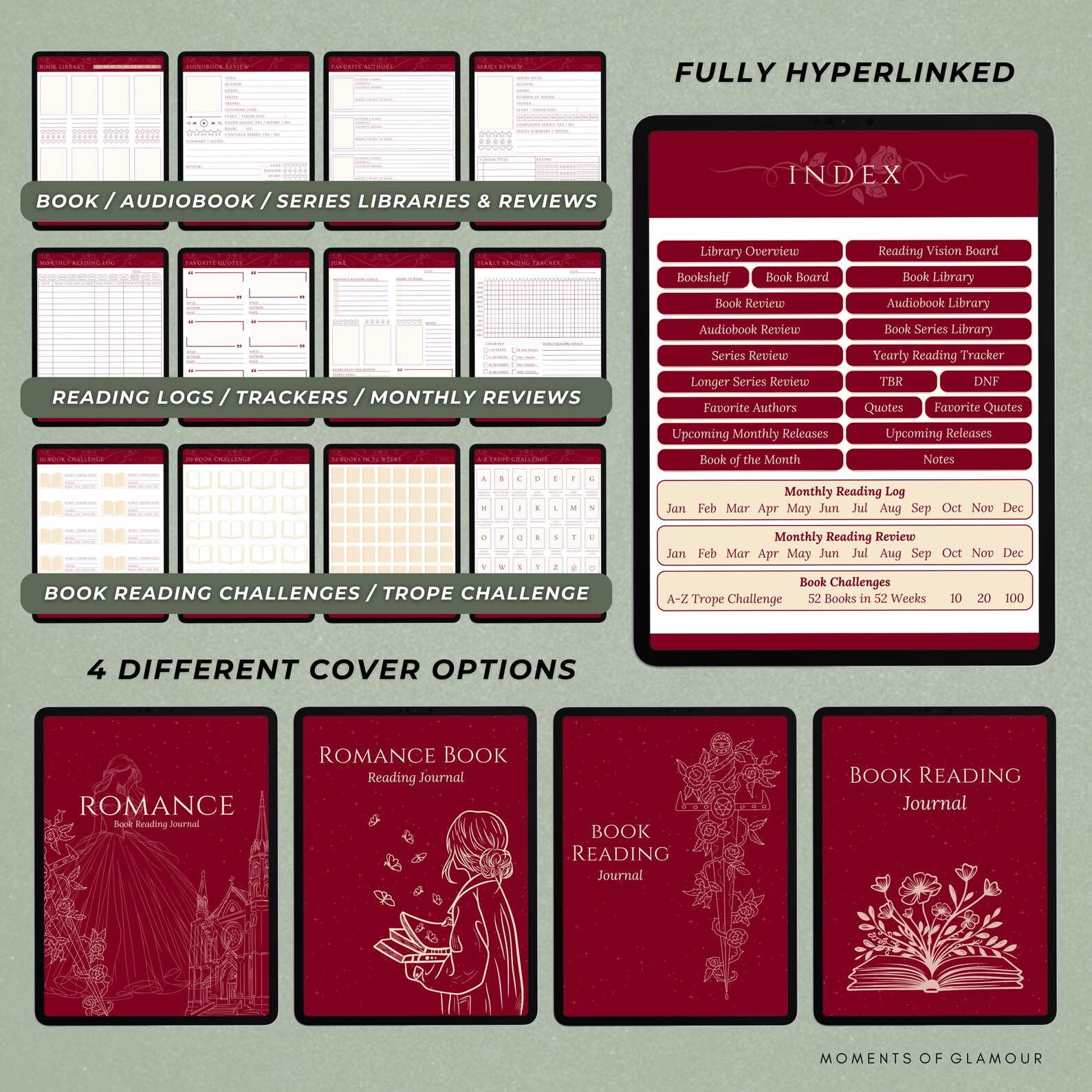 Spicy Reading Journal for Urban Romance Book Reading Planner to Track ...