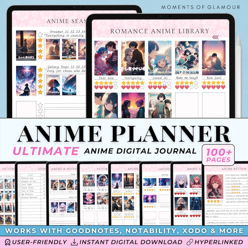 Anime Viewing Log for Anime Digital Gift for Girlfriend Gift Idea ...