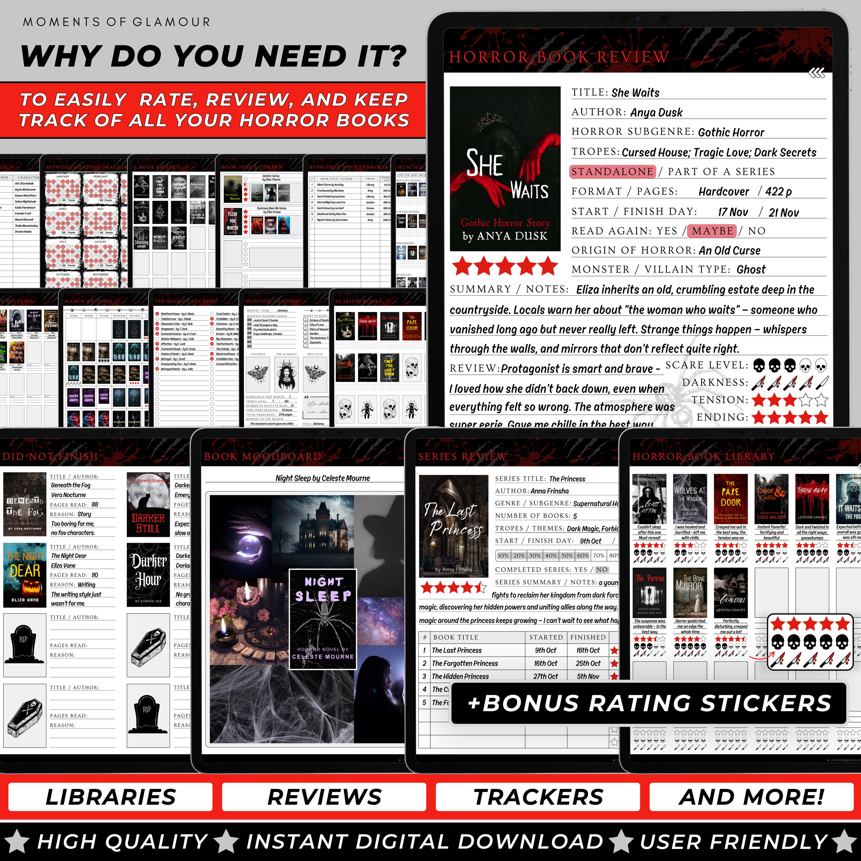 Book Journal Horror Digital Download Reader Book Journal Dark Mystical ...