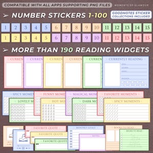 Pastel Reading Sticker for Book Rating Sticker for Reading Journal ...