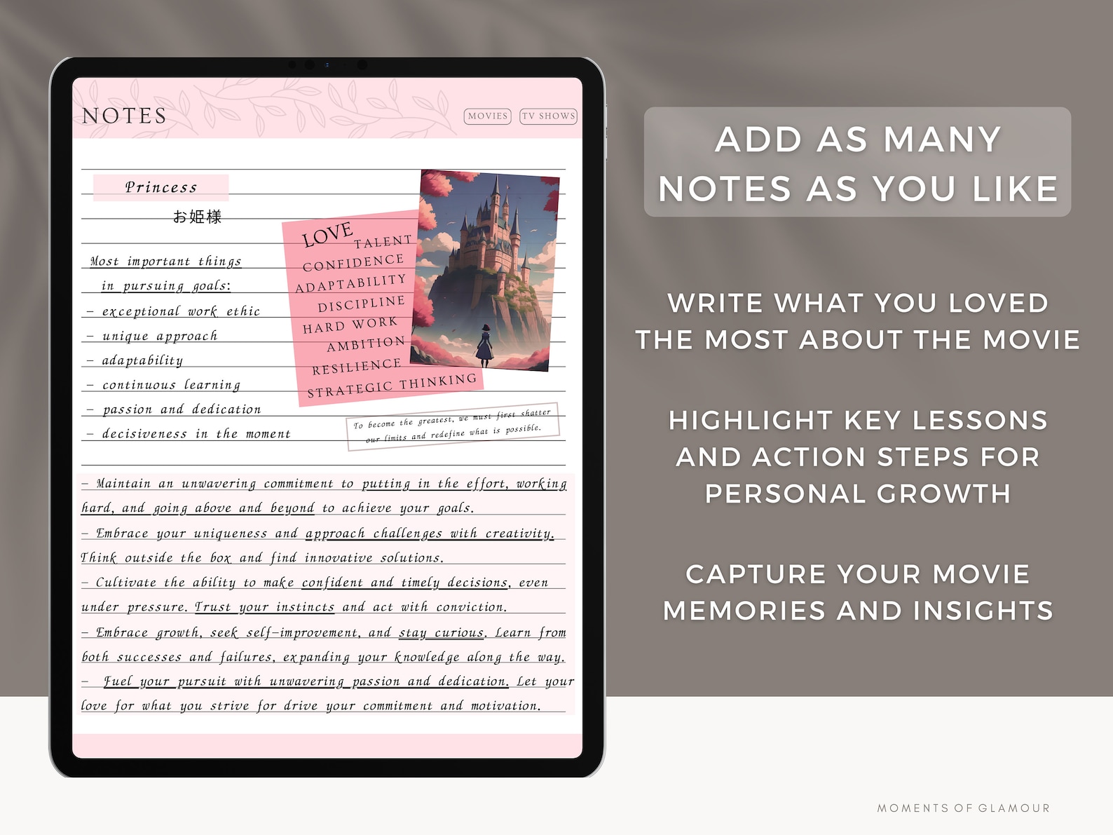 Digital Movie Journal for TV Watching Digital Logbook for Movie ...