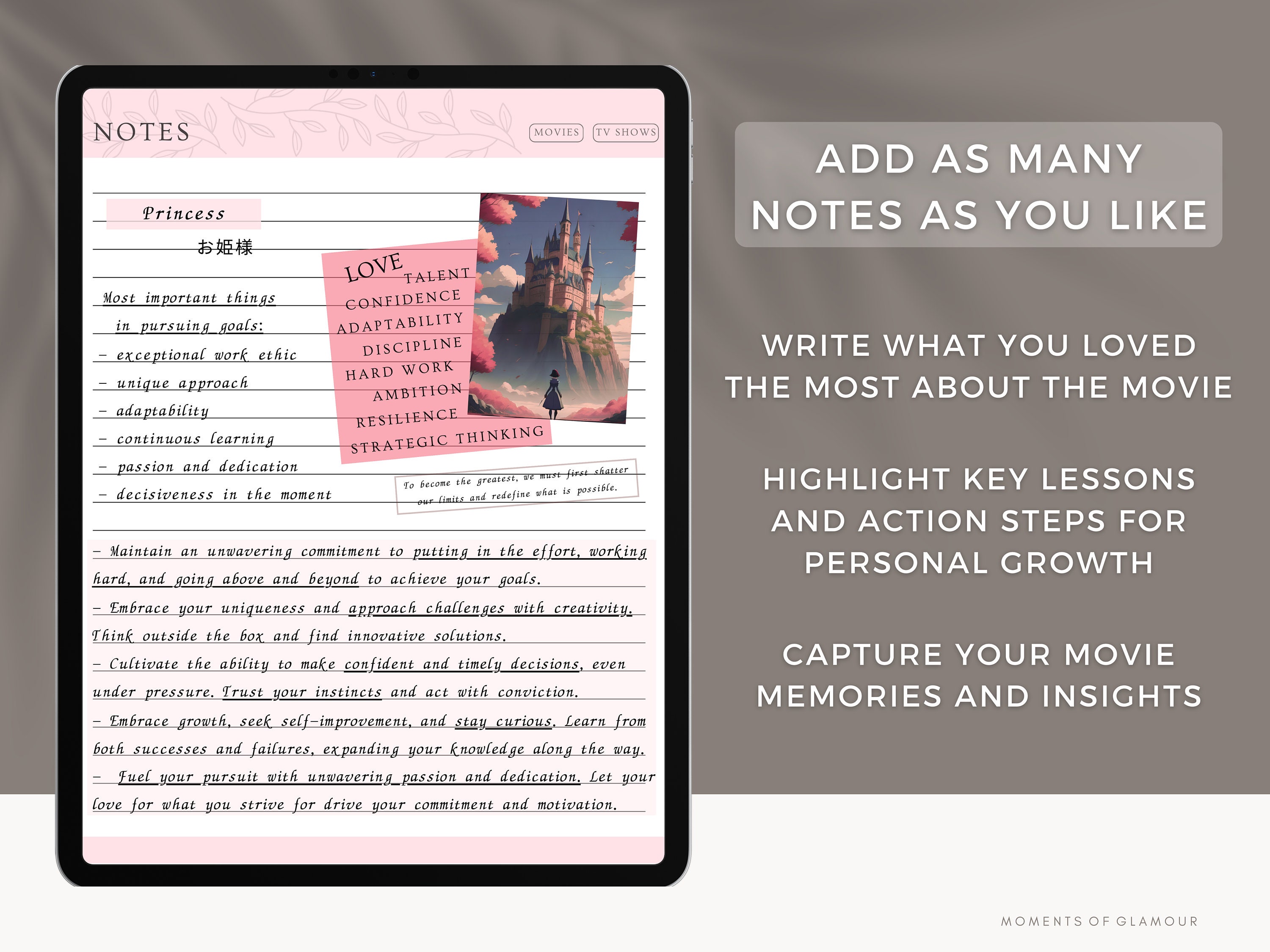 Digital Movie Journal for TV Watching Digital Logbook for Movie ...