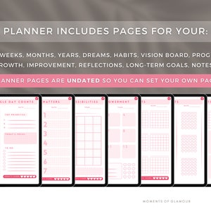 Digital Planner Dream Life Planner Digital Journal for Her Cute Planner ...