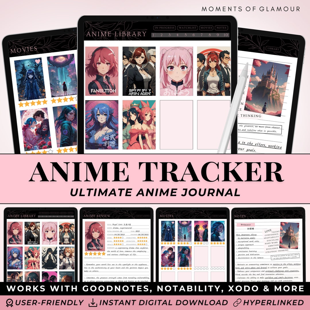 Anime Tracker Goodnotes Anime Journal for Anime Digital Planner Anime ...