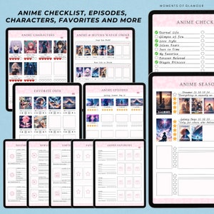 Anime Journal for Episode Tracking Anime Notebook Digital Anime Series ...