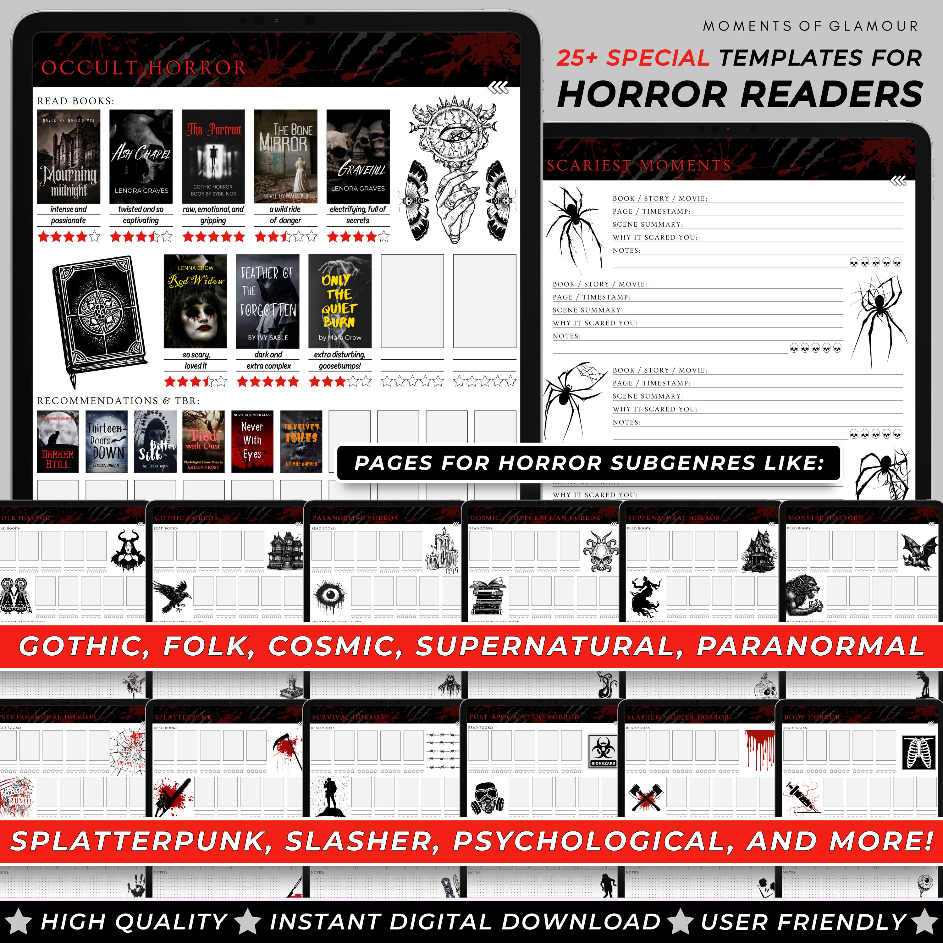 Book Journal Horror Digital Download Reader Book Journal Dark Mystical ...