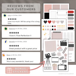 Movie Logging Journal for Film Rating Logbook for Movie Review Template ...
