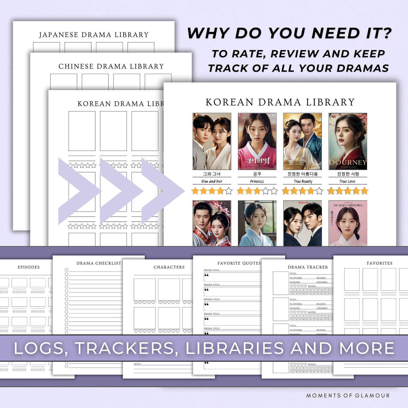 Drama Journal Printable Template for Kdrama Journal Insert Page Cdrama ...