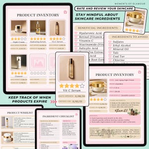 Skincare Digital Journal Skin Care Routine Tracker Digital Skincare ...