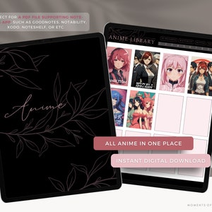Anime Tracker Goodnotes Anime Journal for Anime Digital Planner Anime ...
