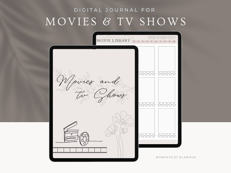 Movie Journal Digital Planner for Movies & TV Shows iPad Movie ...