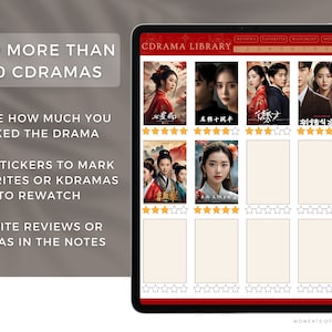 Cdrama Journal Digital C Drama Planner Chinese Drama Tracker C-drama ...