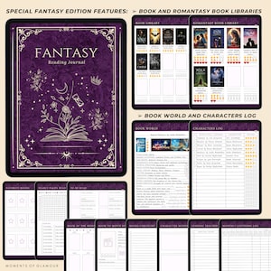 Book Reading Tracker for Fantasy Reading Journal Goodnote Book Review ...