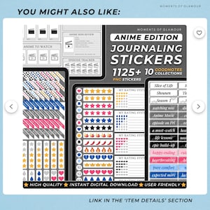 Anime Journal for Episode Tracking Anime Notebook Digital Anime Series ...