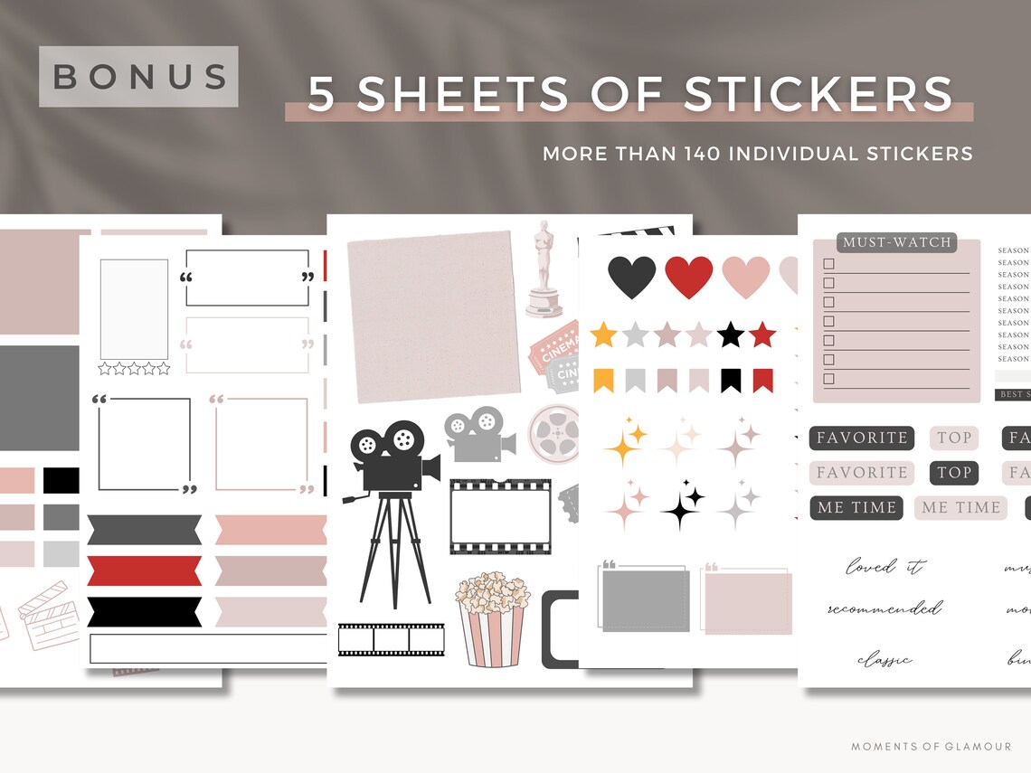 Movie Journal Digital Planner for Movies & TV Shows iPad Movie ...