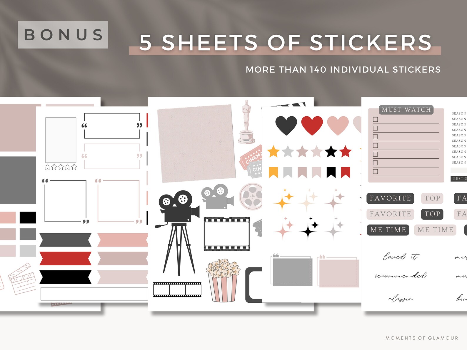 Movie Journal Digital Planner for Movies & TV Shows iPad Movie ...